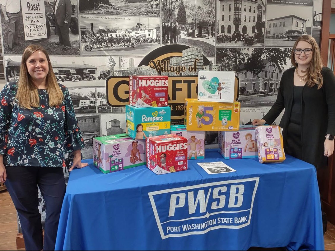 Filling the Ozaukee Nonprofit Center Diaper Banks - PWSB
