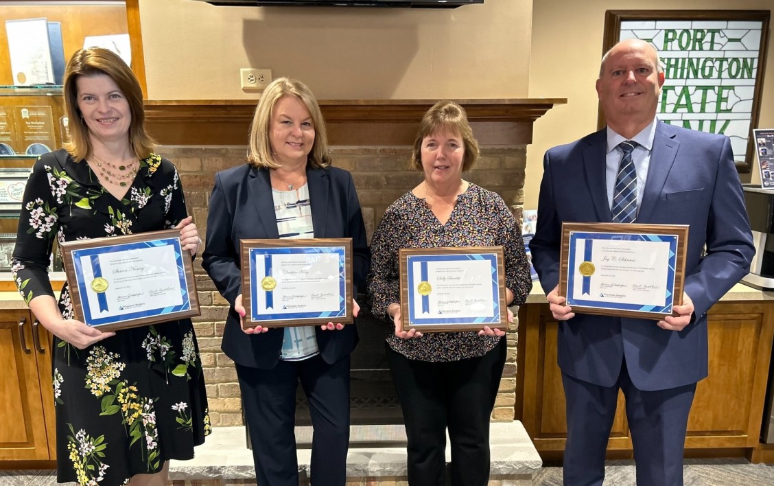 PWSB Employees Receive WBA Service Awards - Port Washington State Bank
